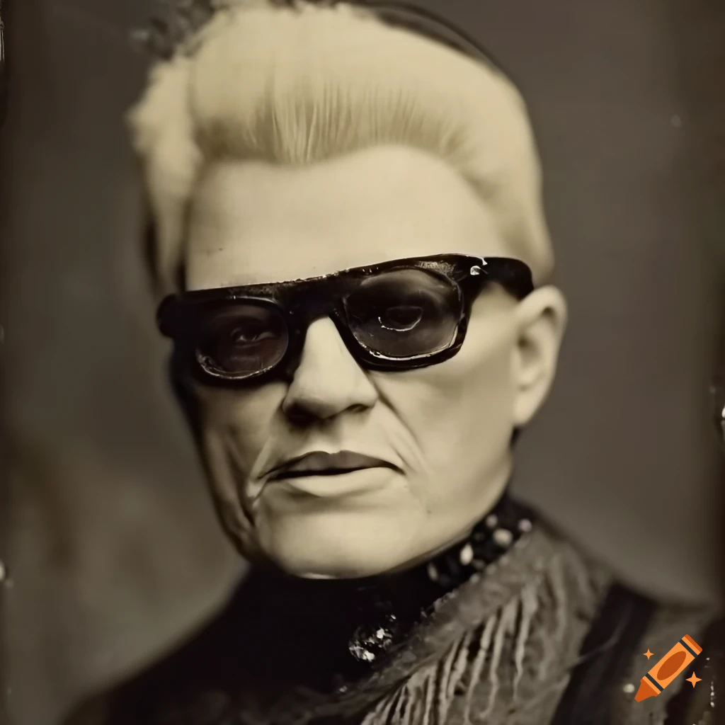 Vintage tintype portrait of german singer heino in traditional dress on ...