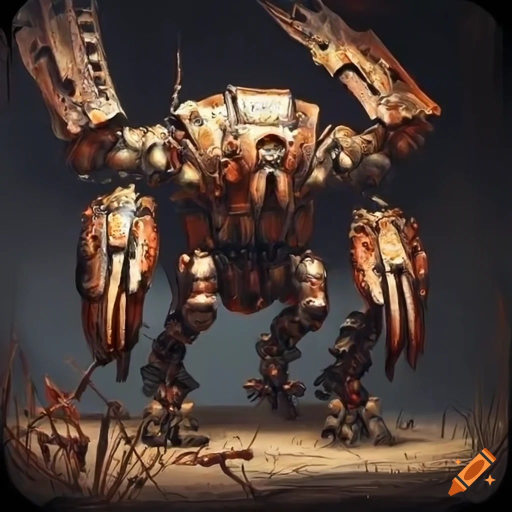 High-definition mech artwork with intricate layering and spectacular lighting on Craiyon