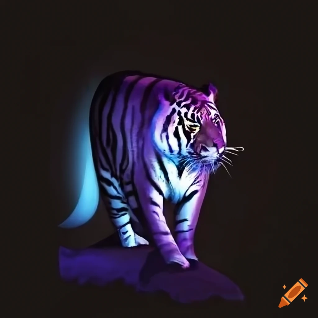 Tiger with a ghost on Craiyon