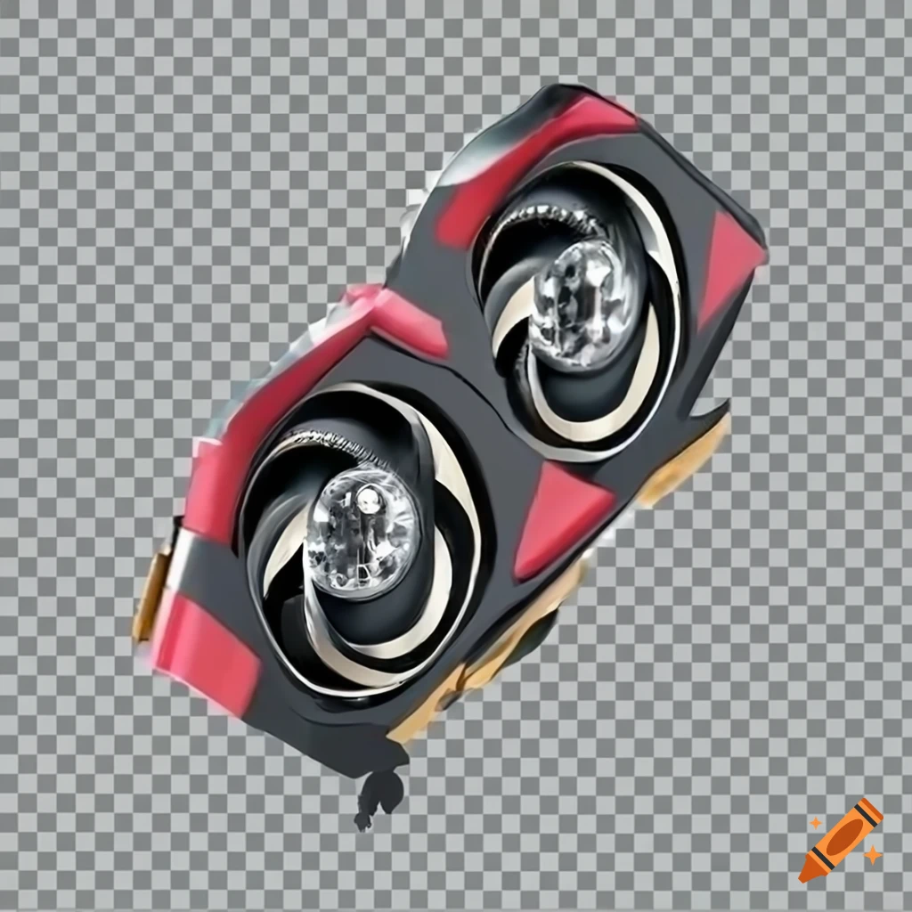 Graphics cards on transparent background on Craiyon