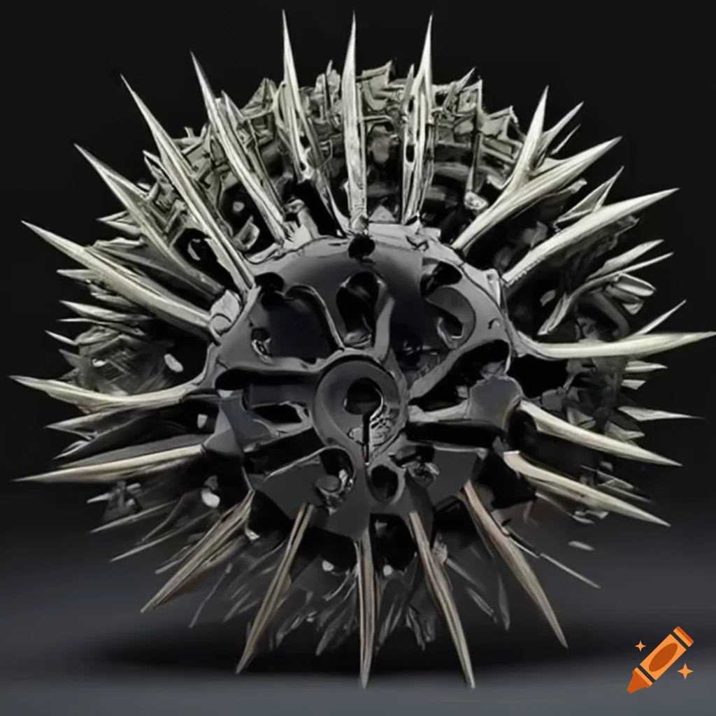 Off-road 4x4 wheel with pointy spikes on Craiyon