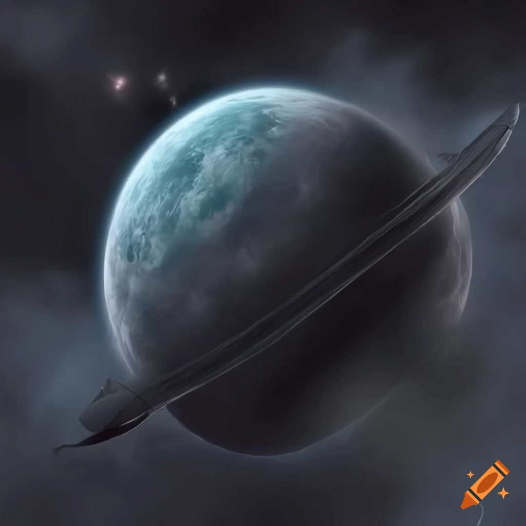 Dark planet in space on Craiyon