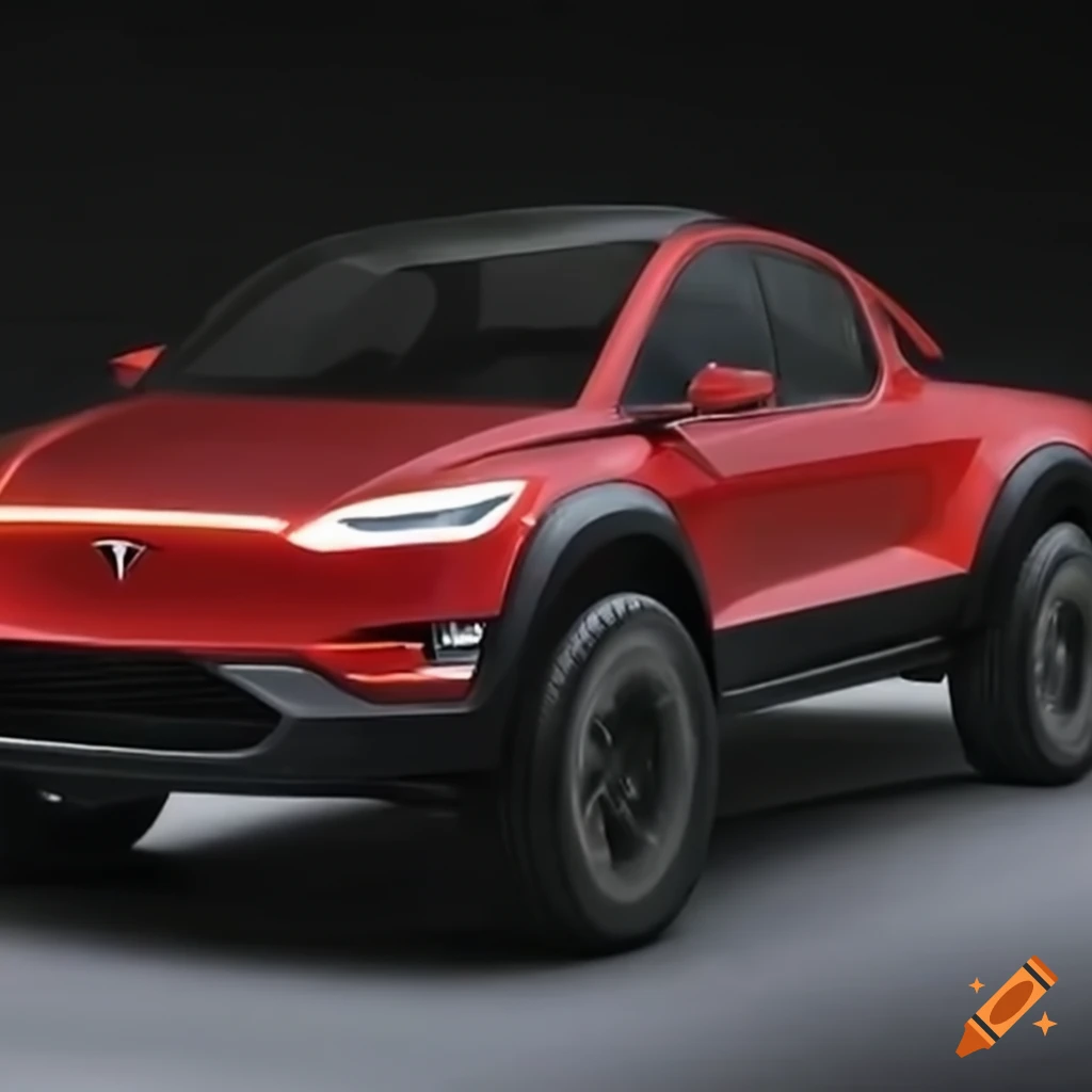 New tesla pick up truck concept car on Craiyon