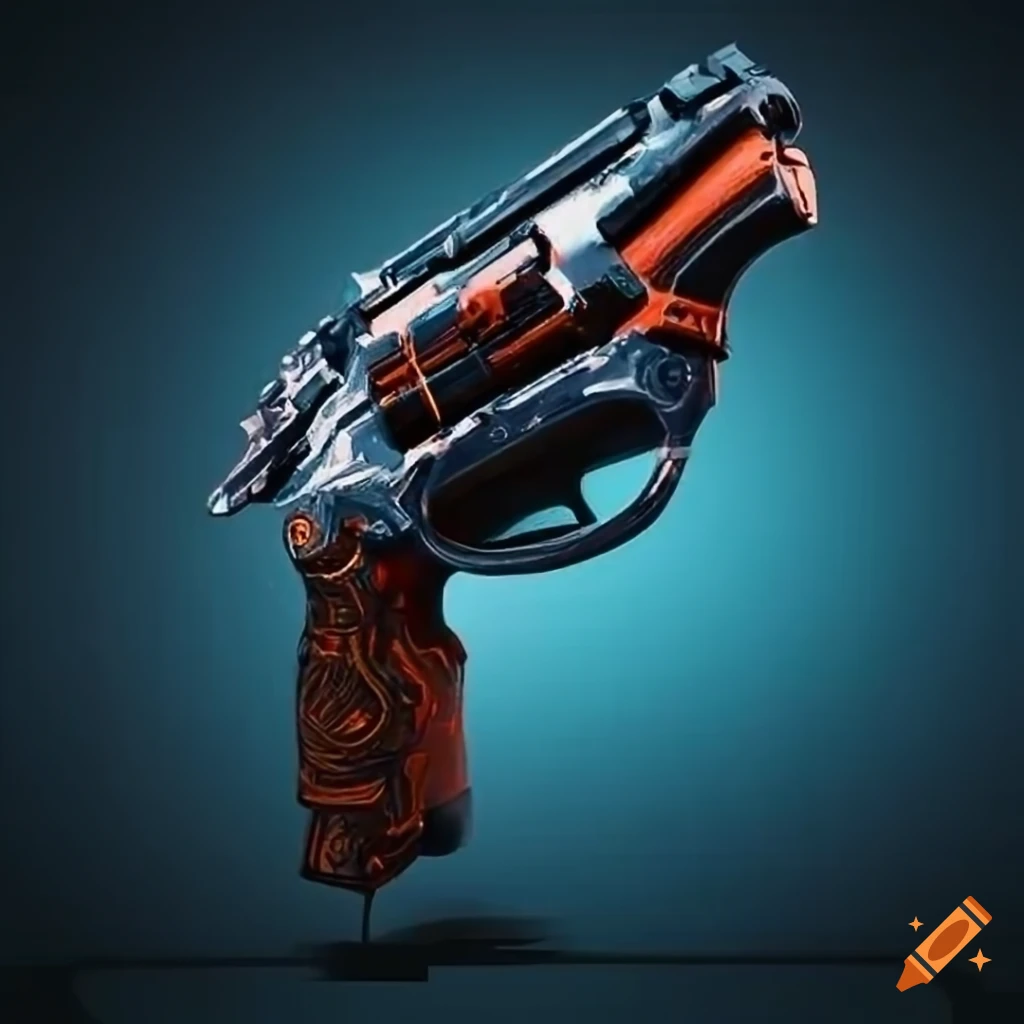 Cyberpunk revolver on Craiyon