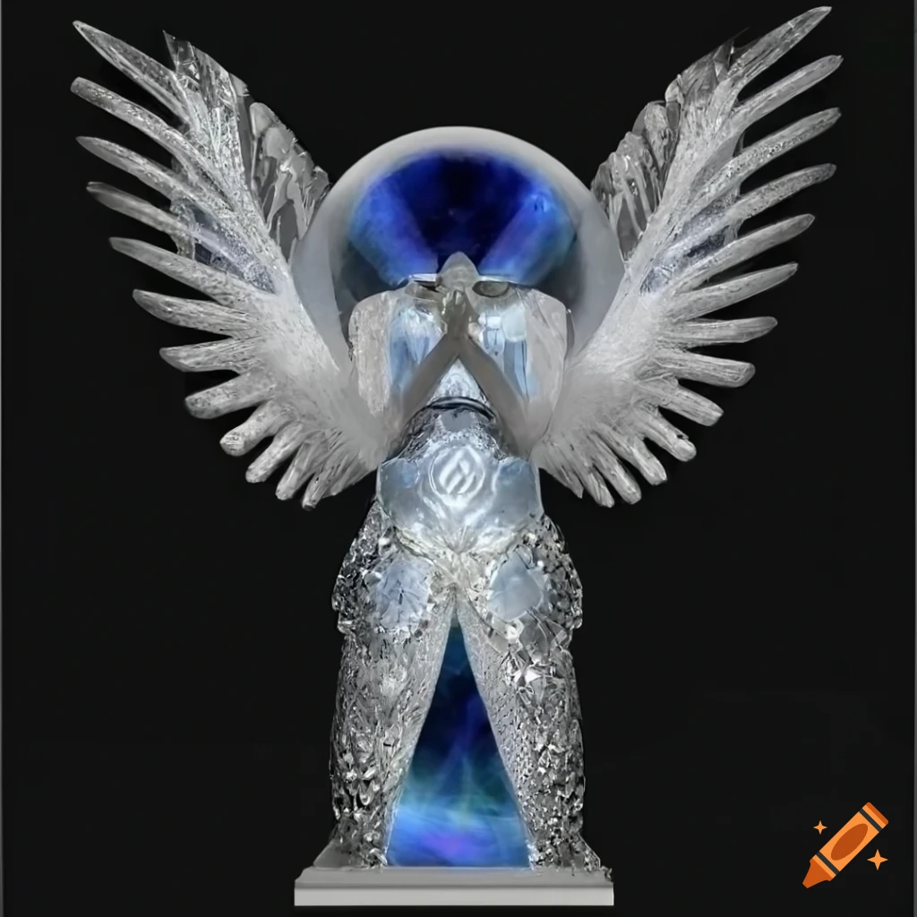 Anthropomorphic angel with diamond genetic structures, 8-strand dna ...