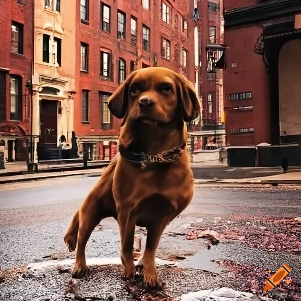 Dog walking in boston on Craiyon