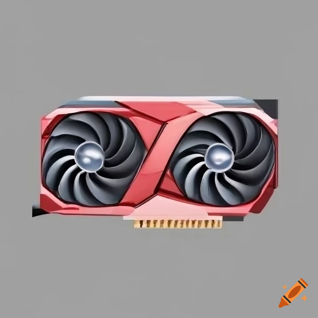 Graphics cards on a transparent background on Craiyon