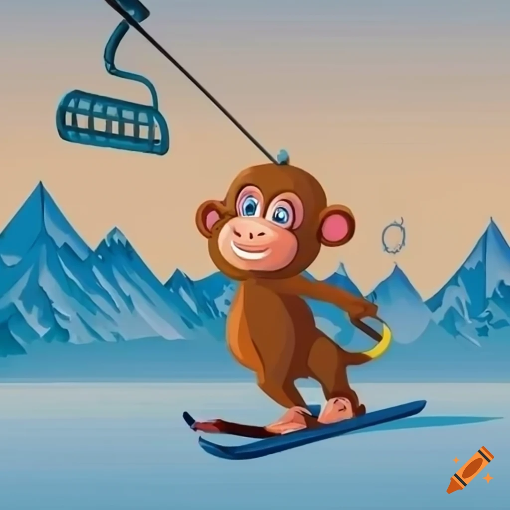 Skiing images created on Craiyon