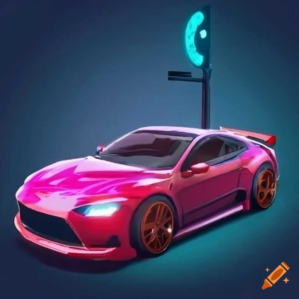 Street racing AAA video game gameplay for console or web 3.0 on Craiyon