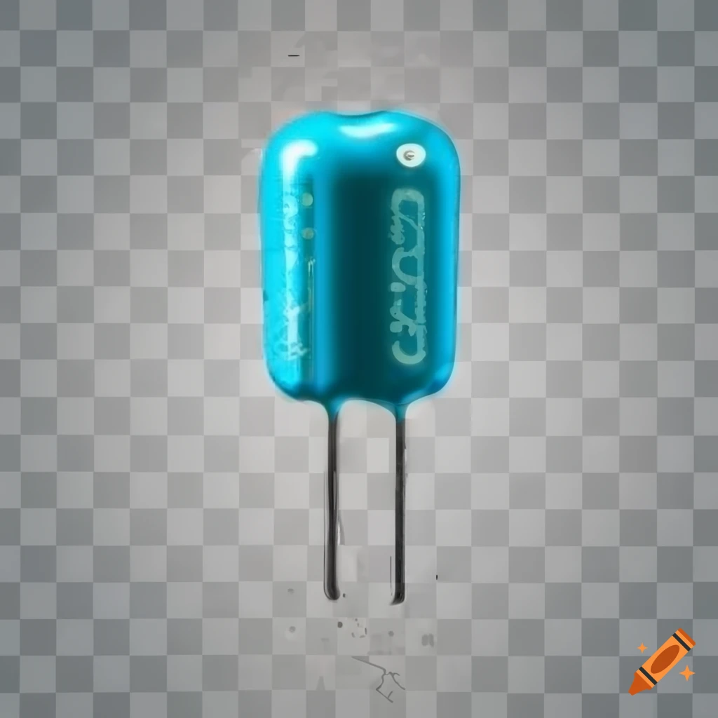 Capacitor for electrical circuit on transparent background on Craiyon