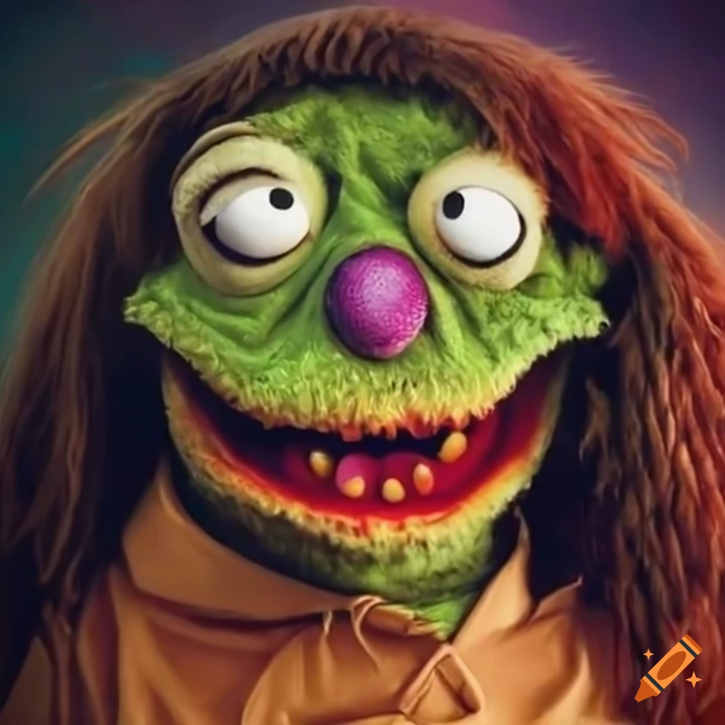 Monstrous and scary muppet on Craiyon
