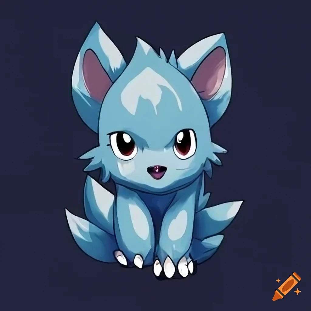 Water wolf cub pokemon on Craiyon