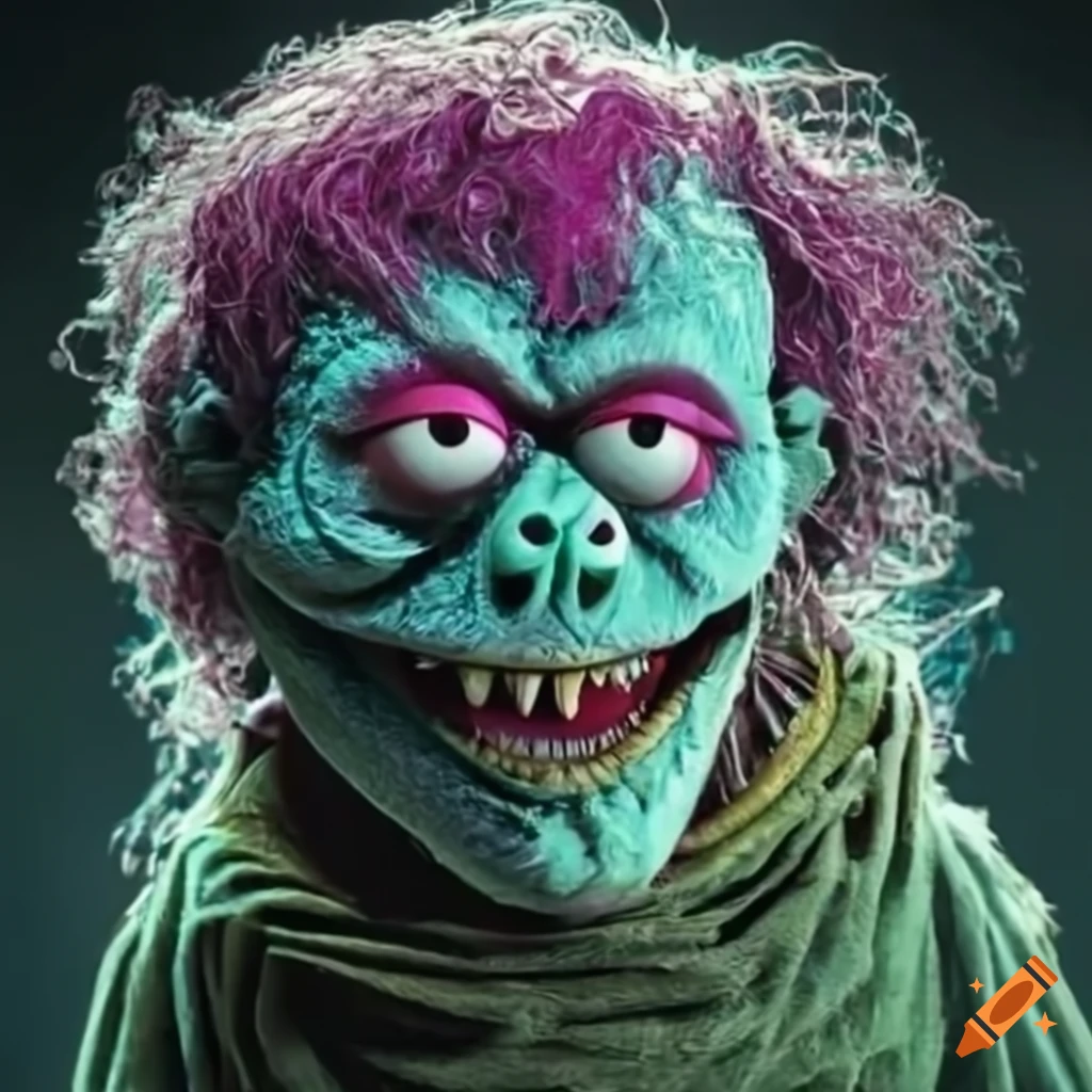 Monstrous and scary muppet on Craiyon