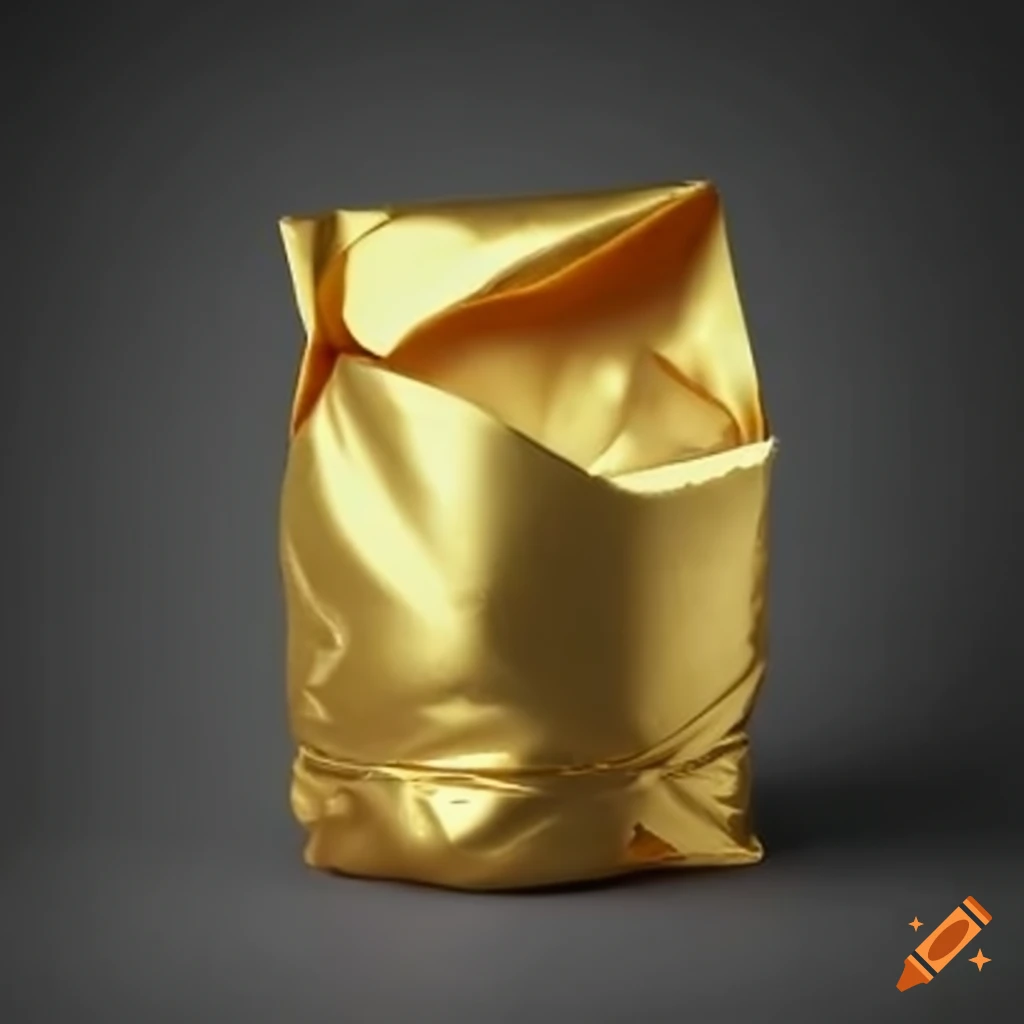 Eco-friendly golden food wrap for a safer world on Craiyon