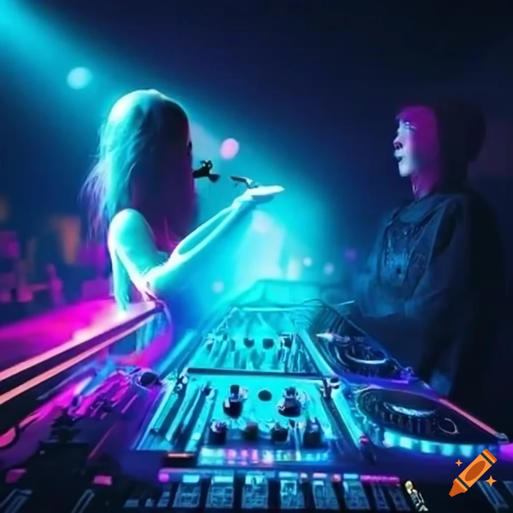 Music lovers lost in the rhythm of electronic dance tracks on Craiyon