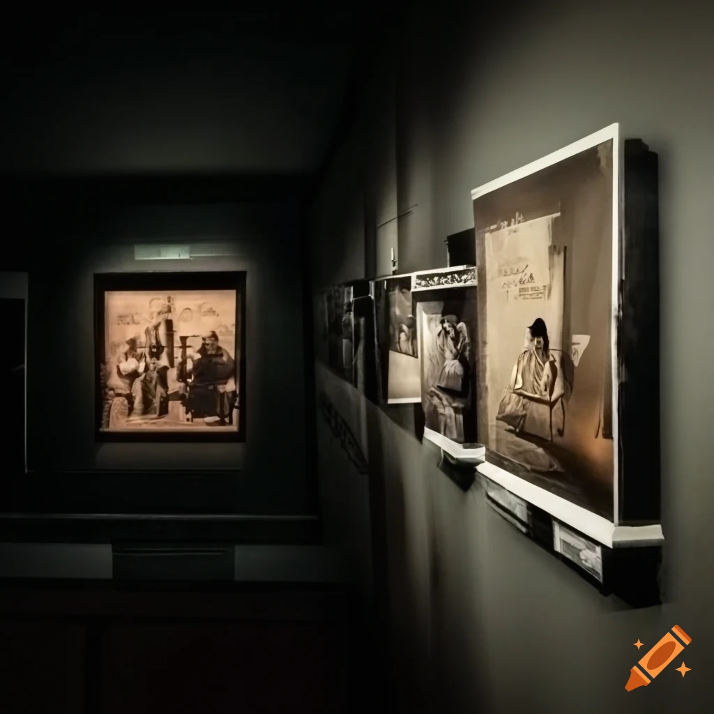 Wwi museum exhibit on propaganda on Craiyon