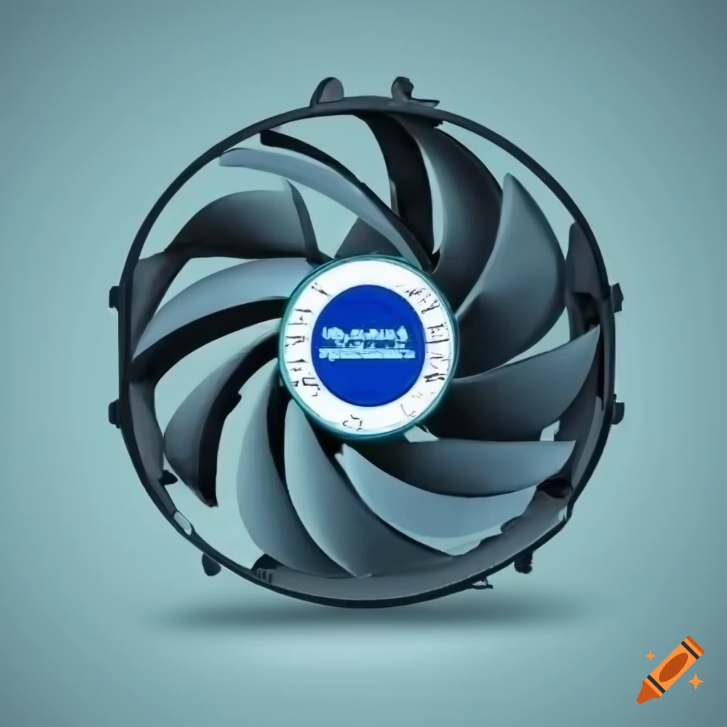 Cpu fan on transparent background on Craiyon