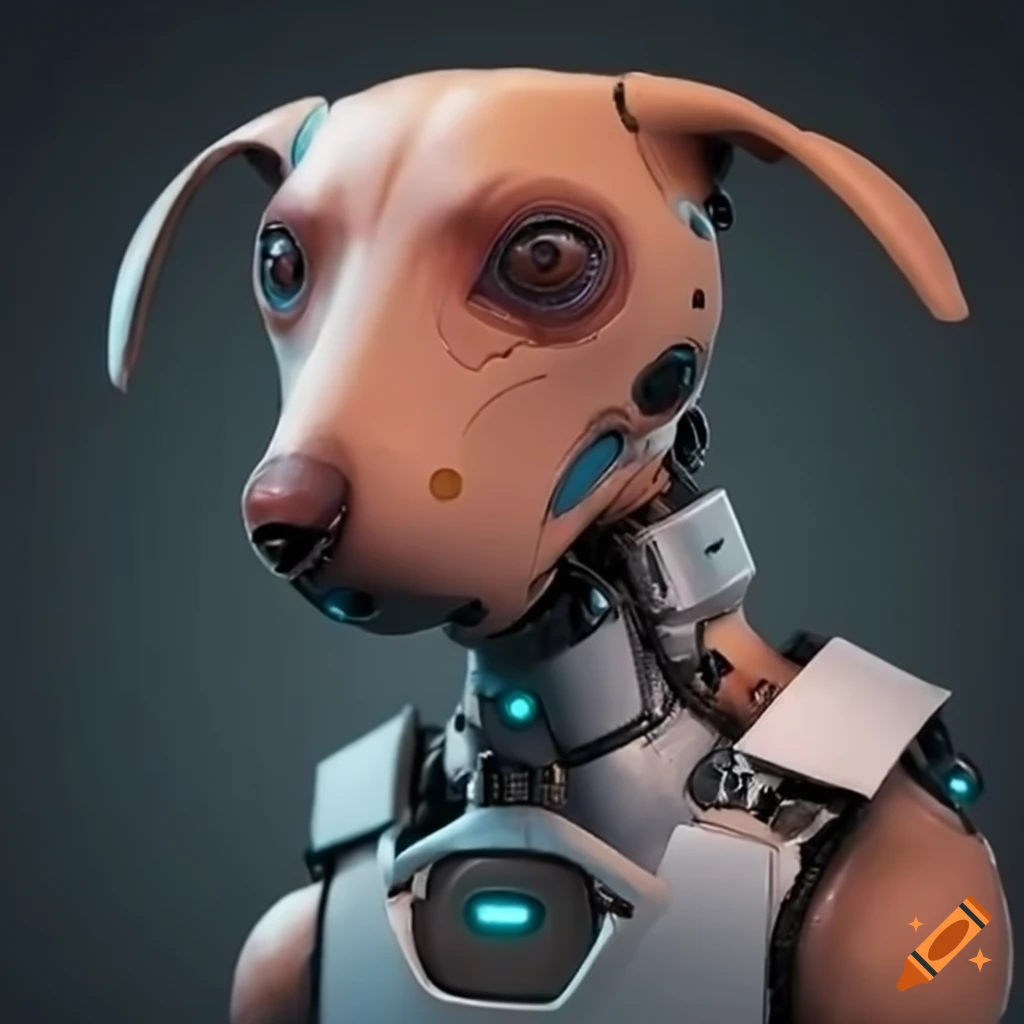 Cyborg dogs with advanced technology on Craiyon
