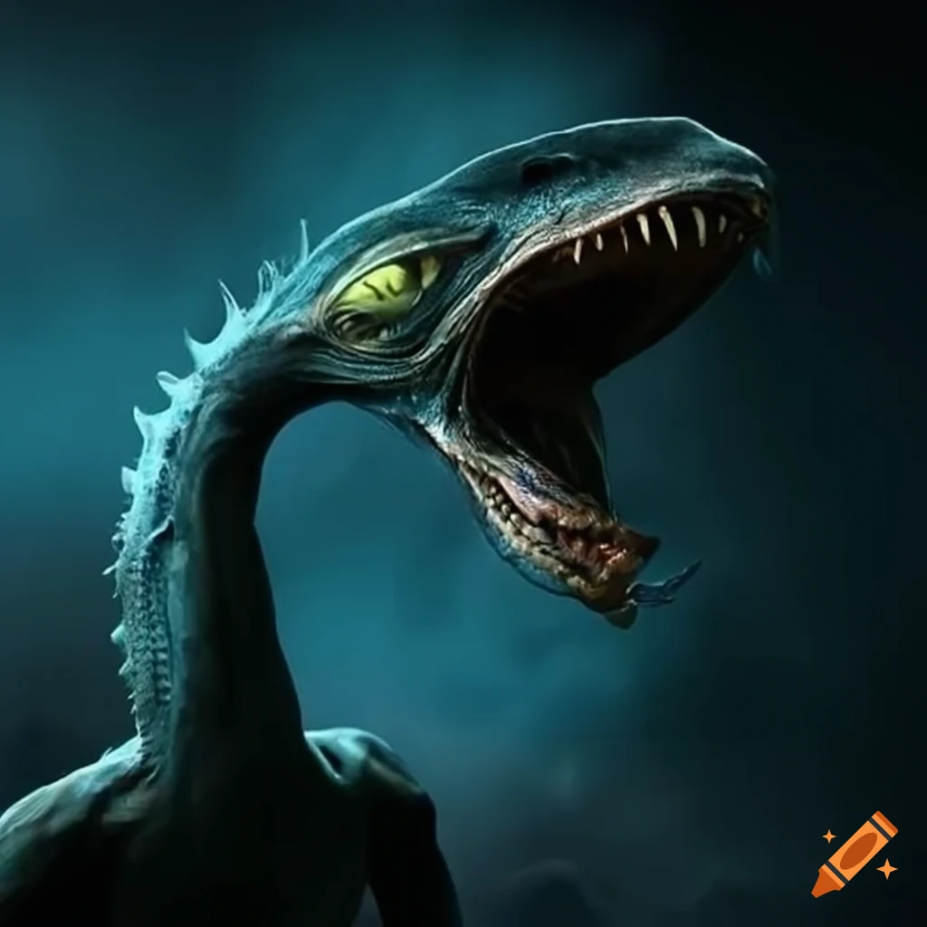 Illustration of an alien creature on Craiyon