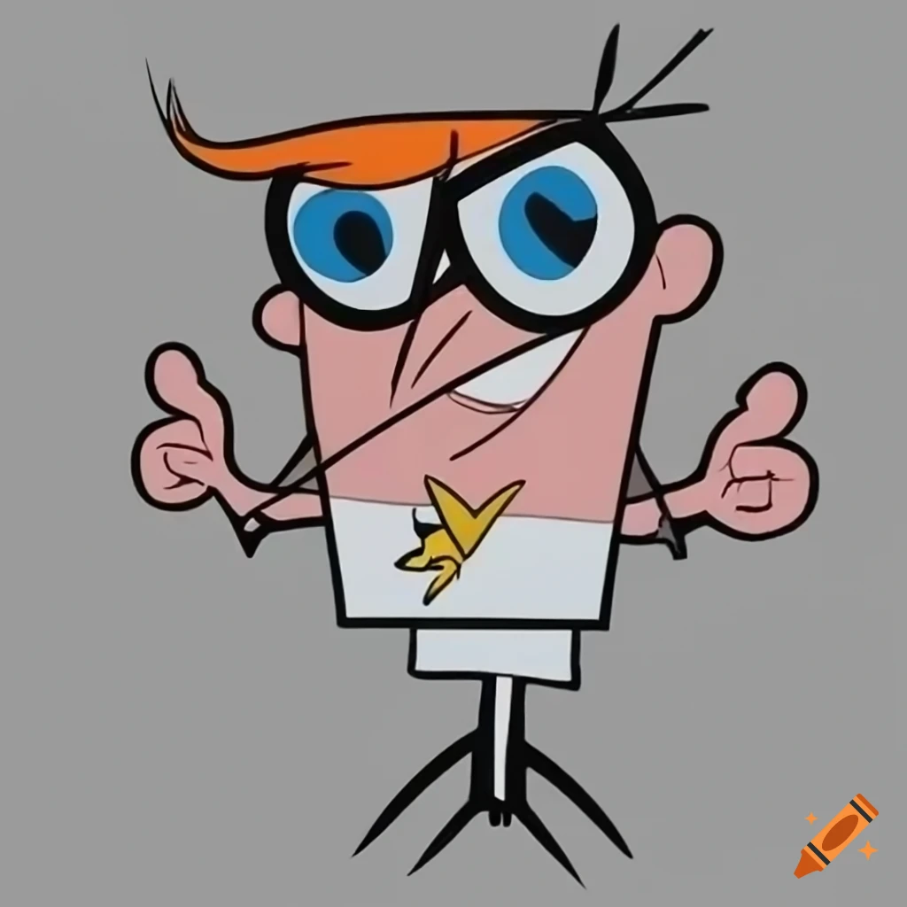 Dexter giving a thumb up in a cartoon style on Craiyon