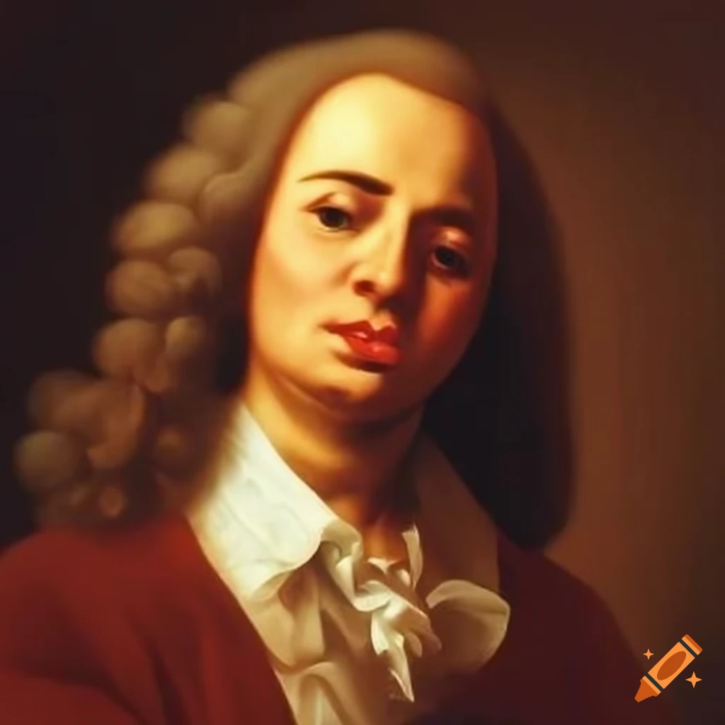 Antonio vivaldi with a doubtful expression on Craiyon