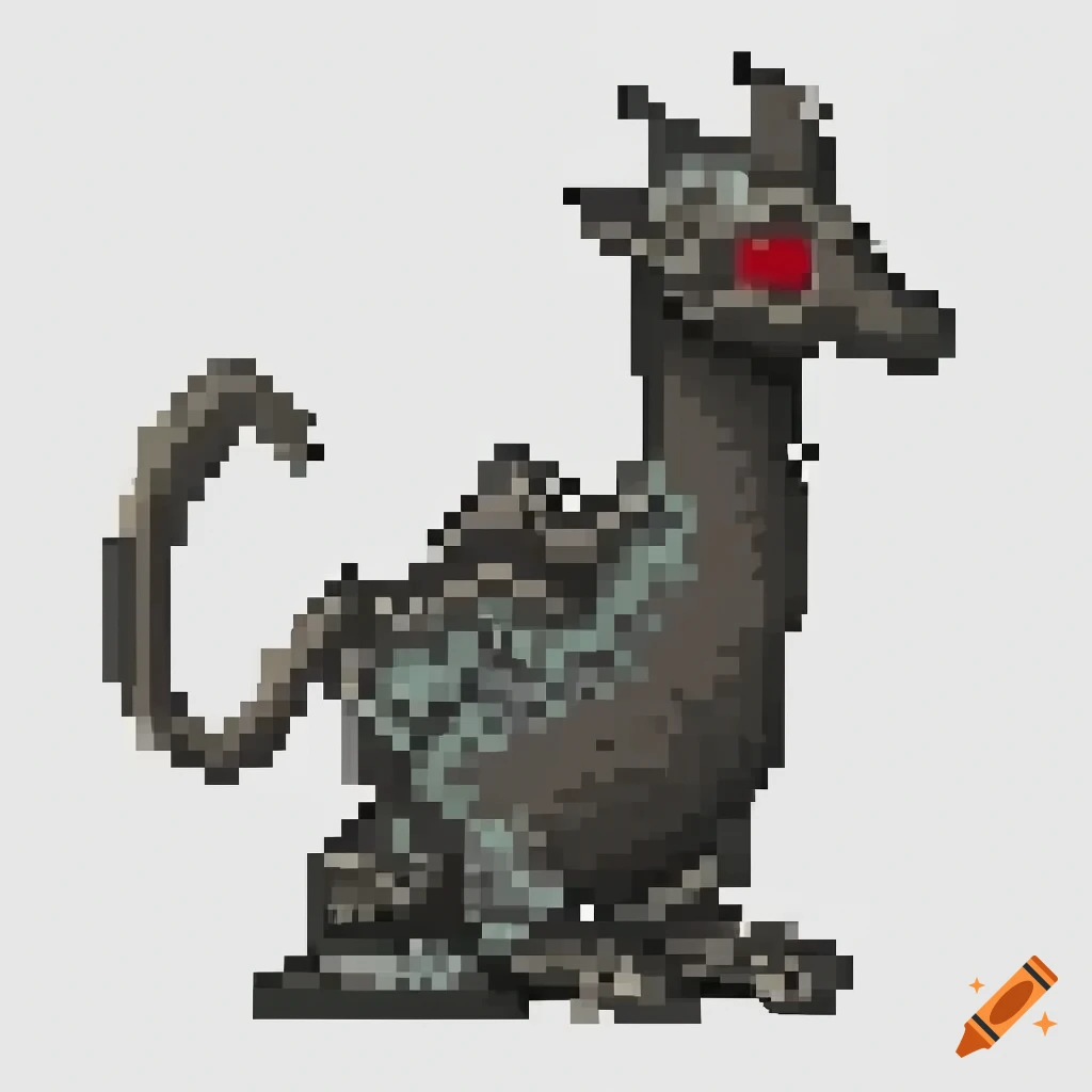 Final fantasy enemy side view in sprite style with 256-color on Craiyon