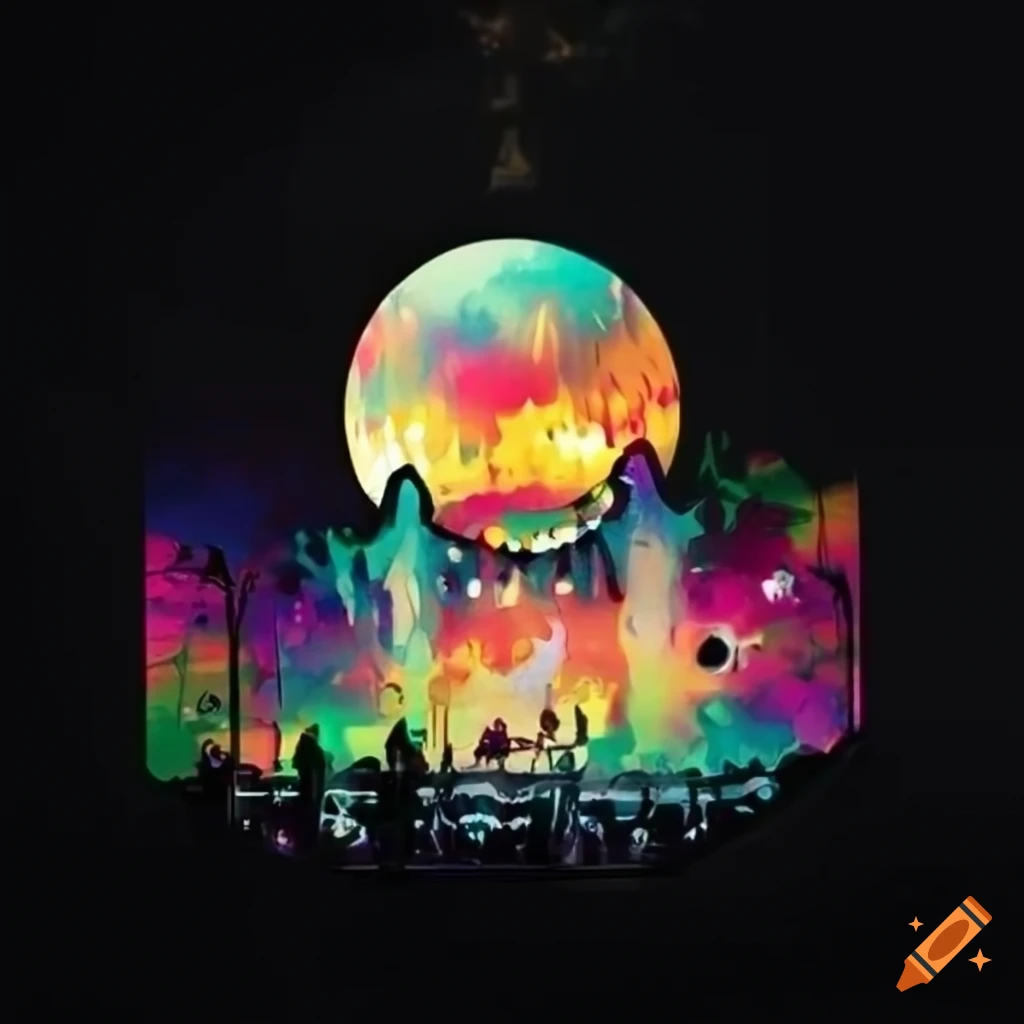 Music festival sticker on Craiyon