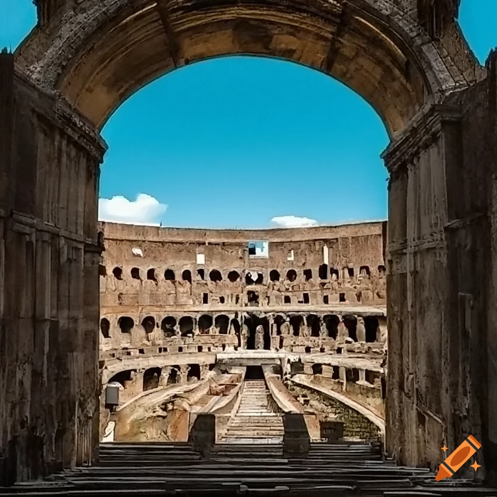 Ancient Greek coliseum on Craiyon