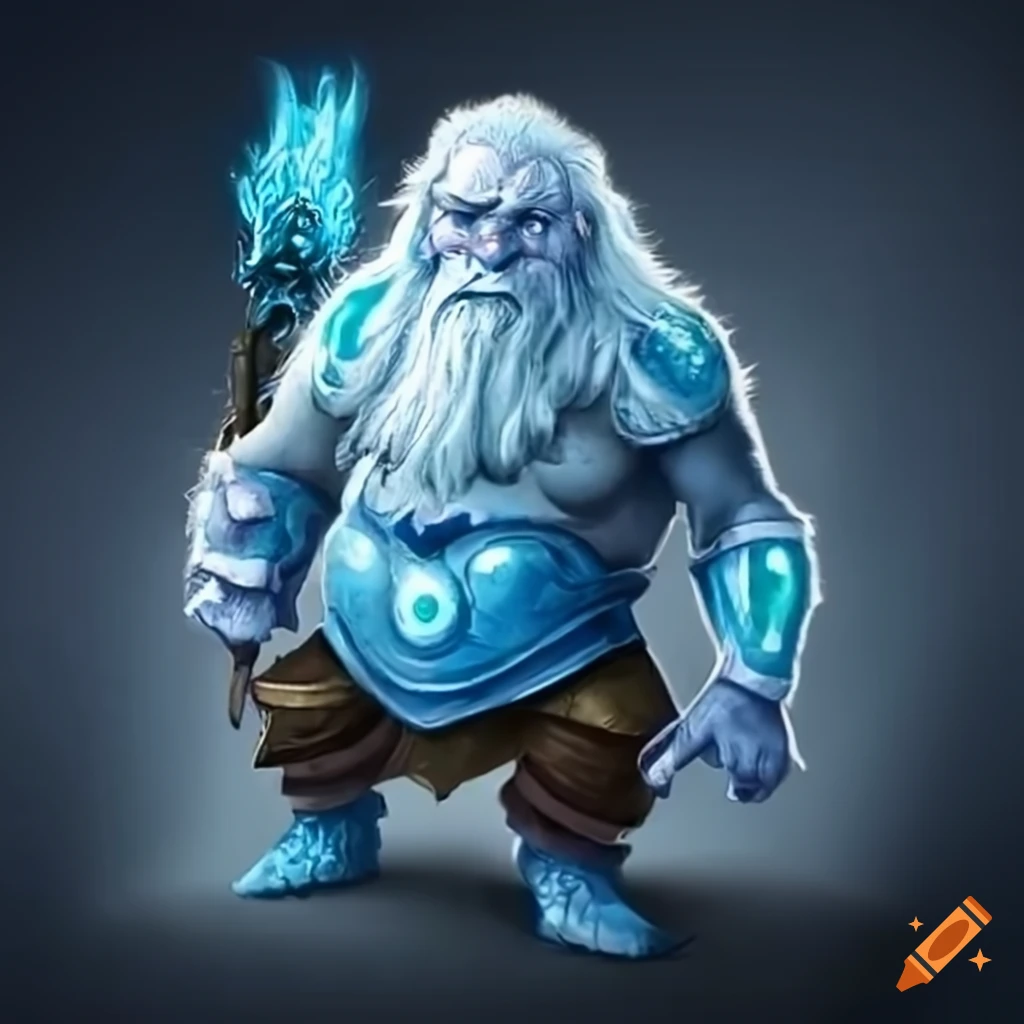 Ice dwarf on Craiyon