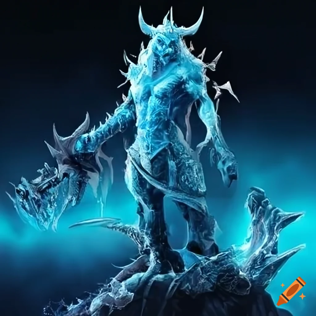 Ice demon on Craiyon