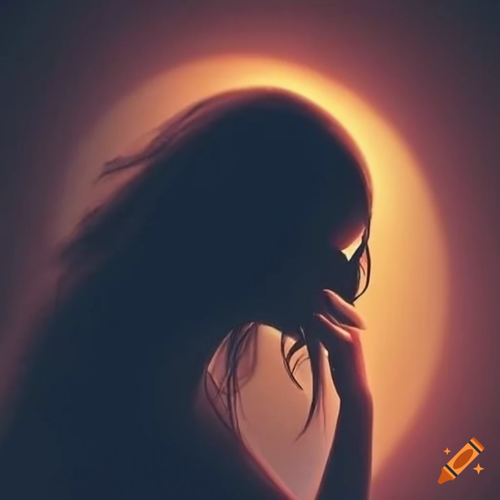 Profile picture symbolizing loneliness and sadness on Craiyon