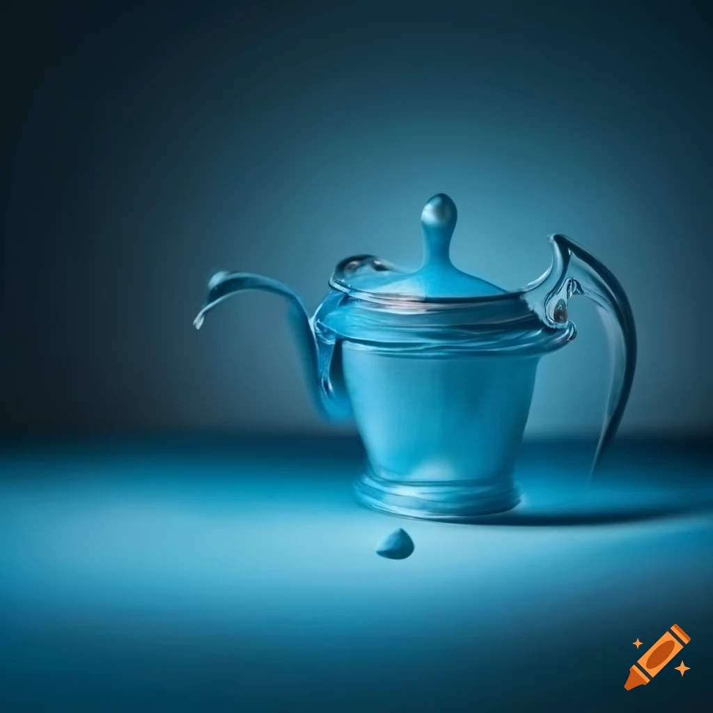 Shiny light blue still life object on Craiyon