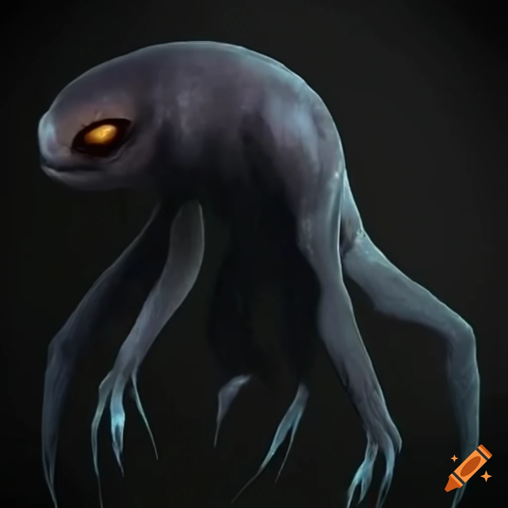 Black creature with white spots on its face walking on all fours on Craiyon