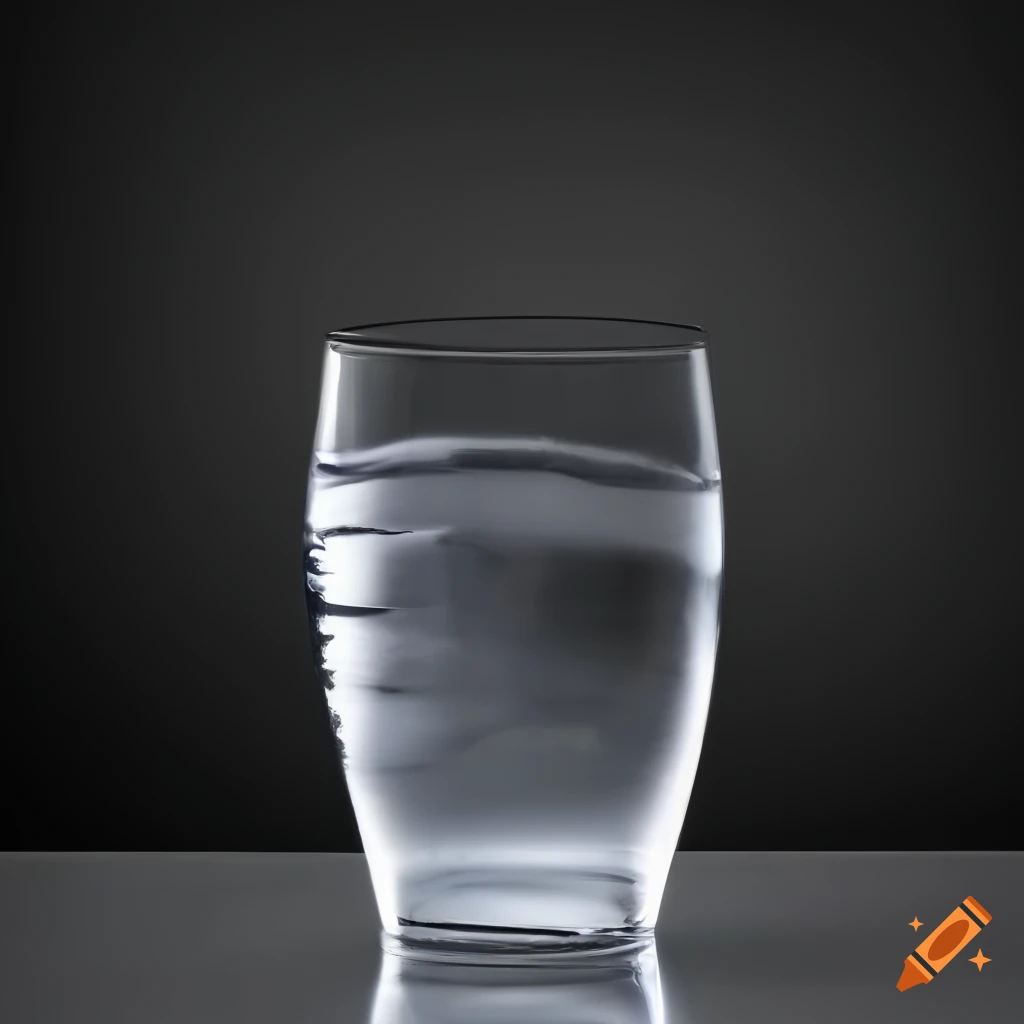 Stackable water glass with organic design on Craiyon