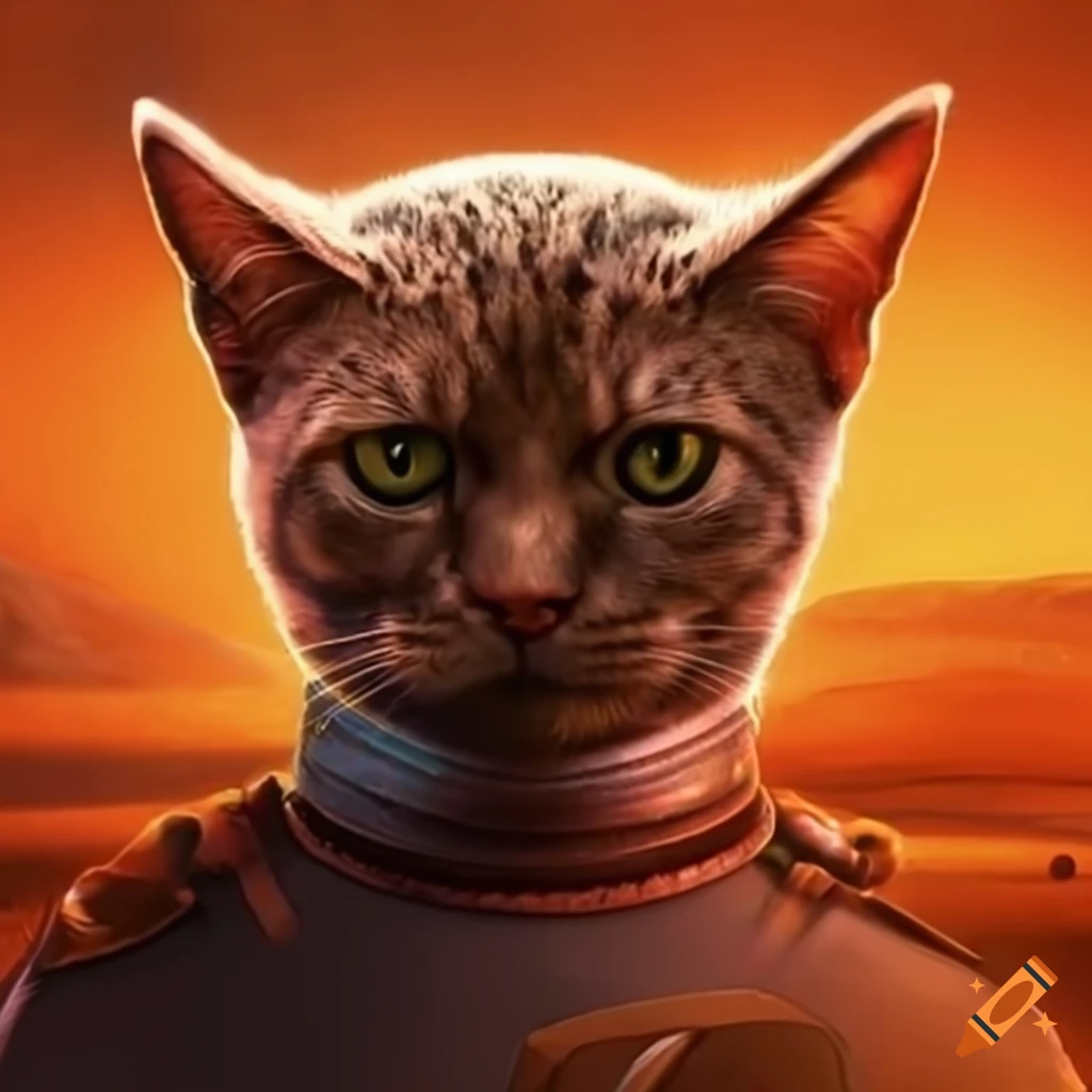 Cat astronaut on mars on Craiyon
