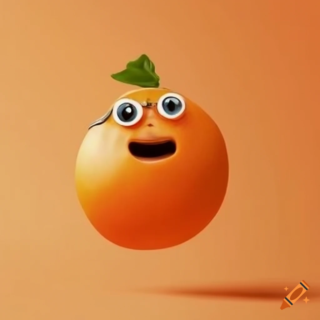 Funny orange fruit on Craiyon