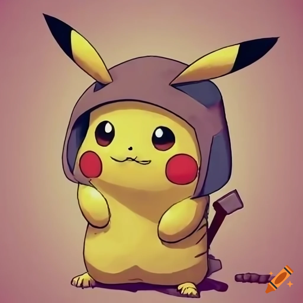 Pikachu character on Craiyon
