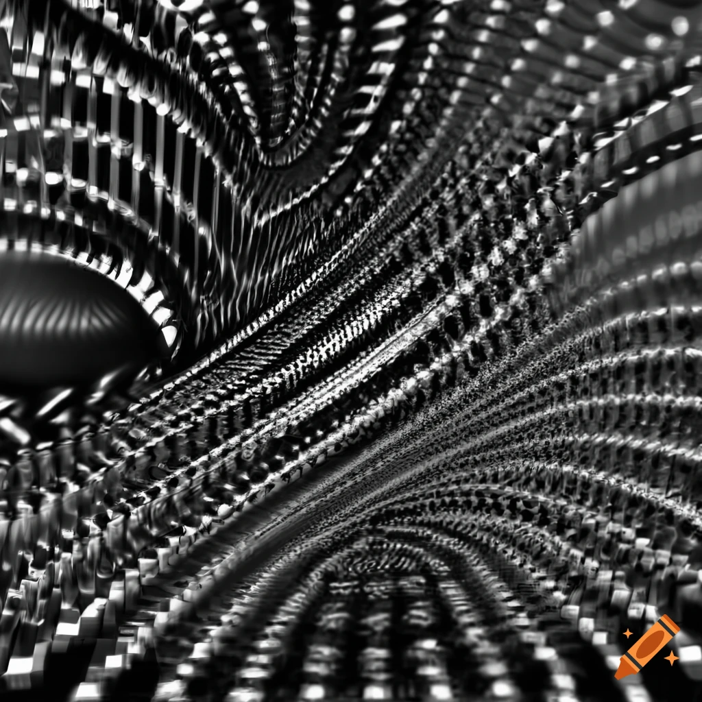 Black and white image of 13 horizontal sine waves of various ...