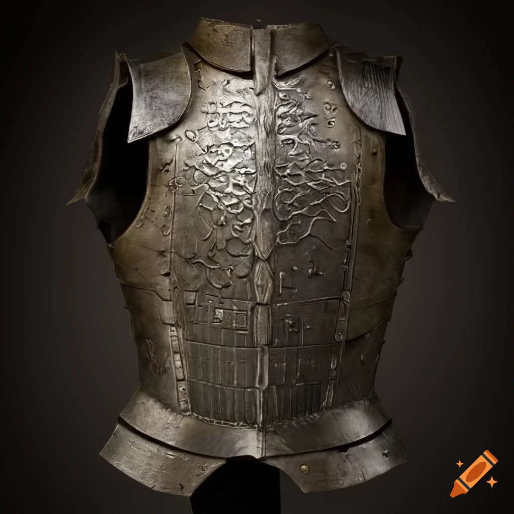 Cursed plate armor texture, full view on Craiyon