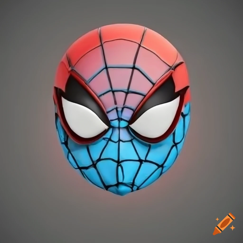 3d spiderman face emoji on Craiyon