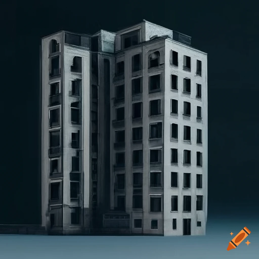 Black and white tower block by f.w. murnau on Craiyon