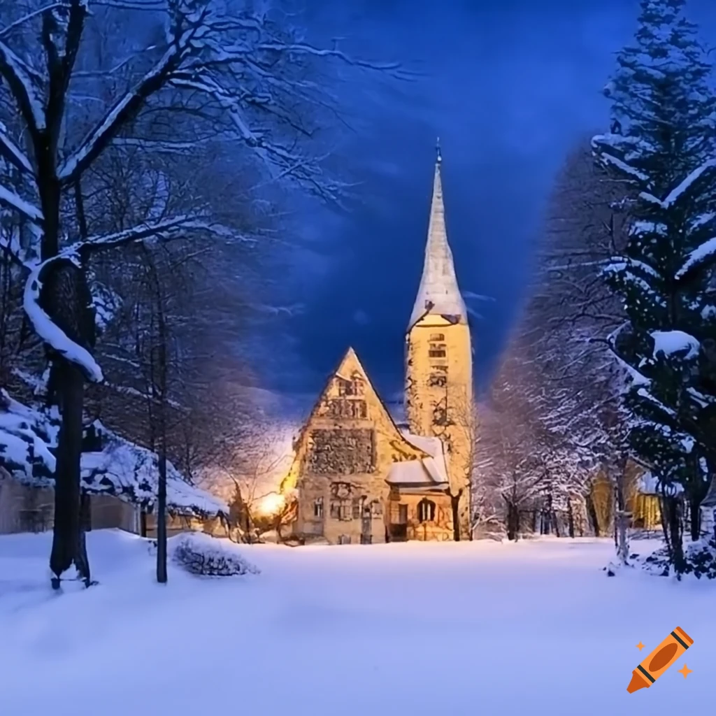 German winter christmas scene on Craiyon