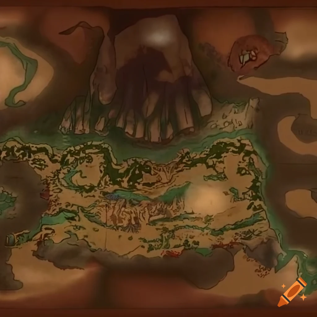 2d map of a kingdom on Craiyon