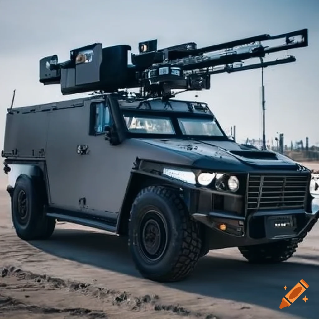 Sleek custom-built cross-platform executioner-class transport vehicle ...