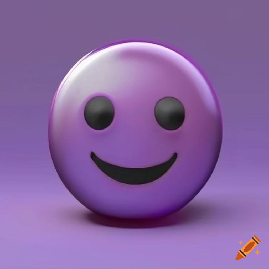 Smiling purple 3d head on Craiyon