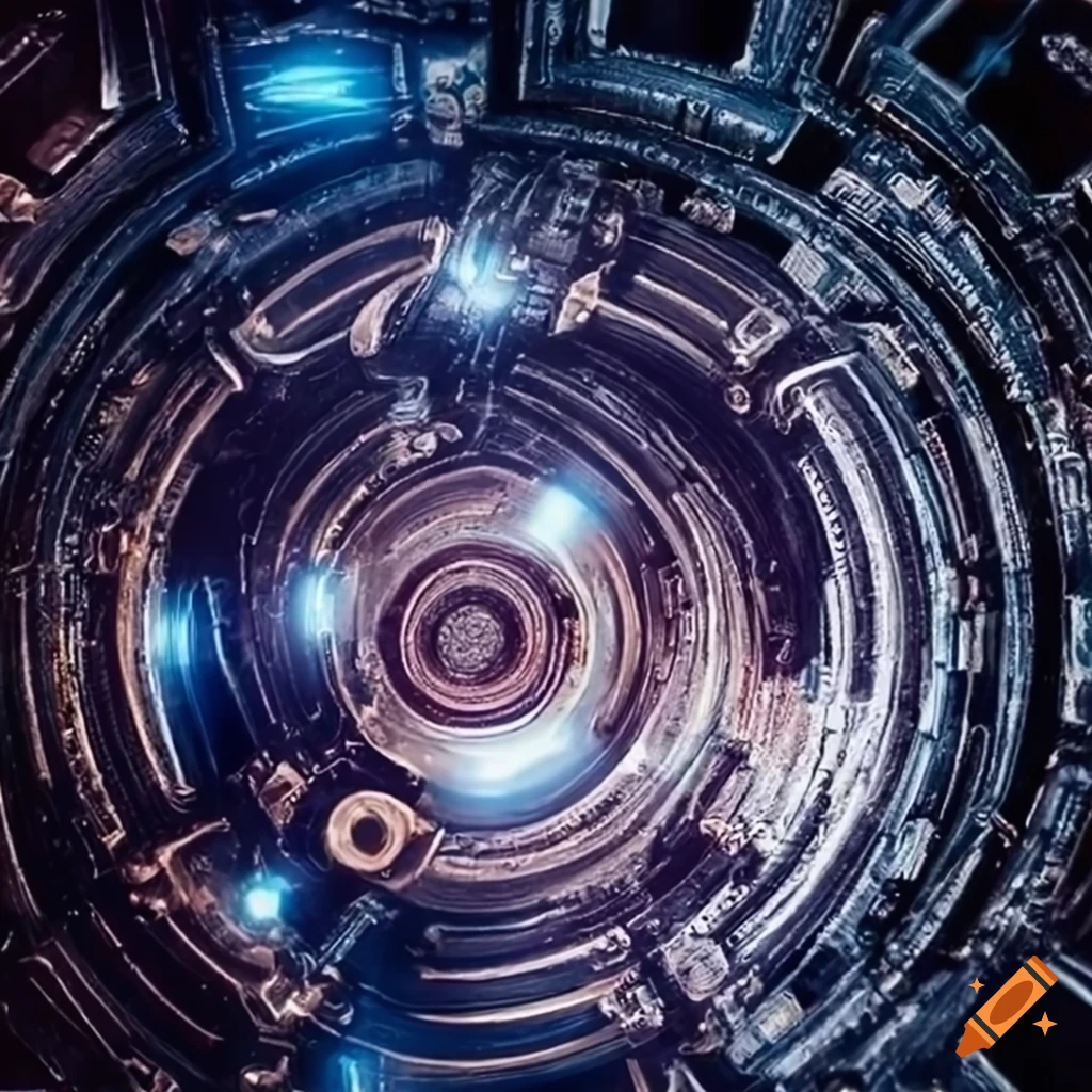 Surrealist alien machines and spaceship with unknown technology ...