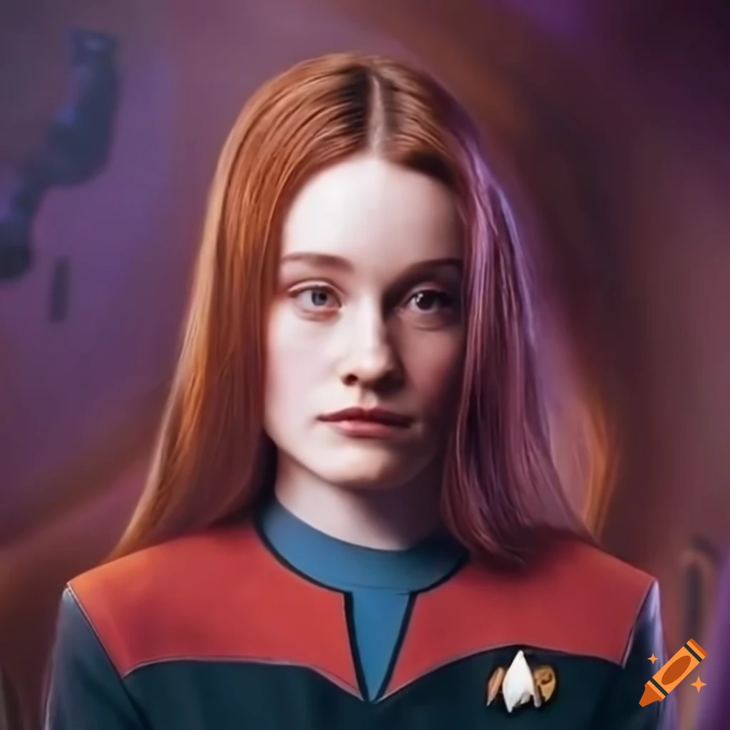 Sigrid as young Captain Kathryn Janeway in Star Trek Voyager style on ...
