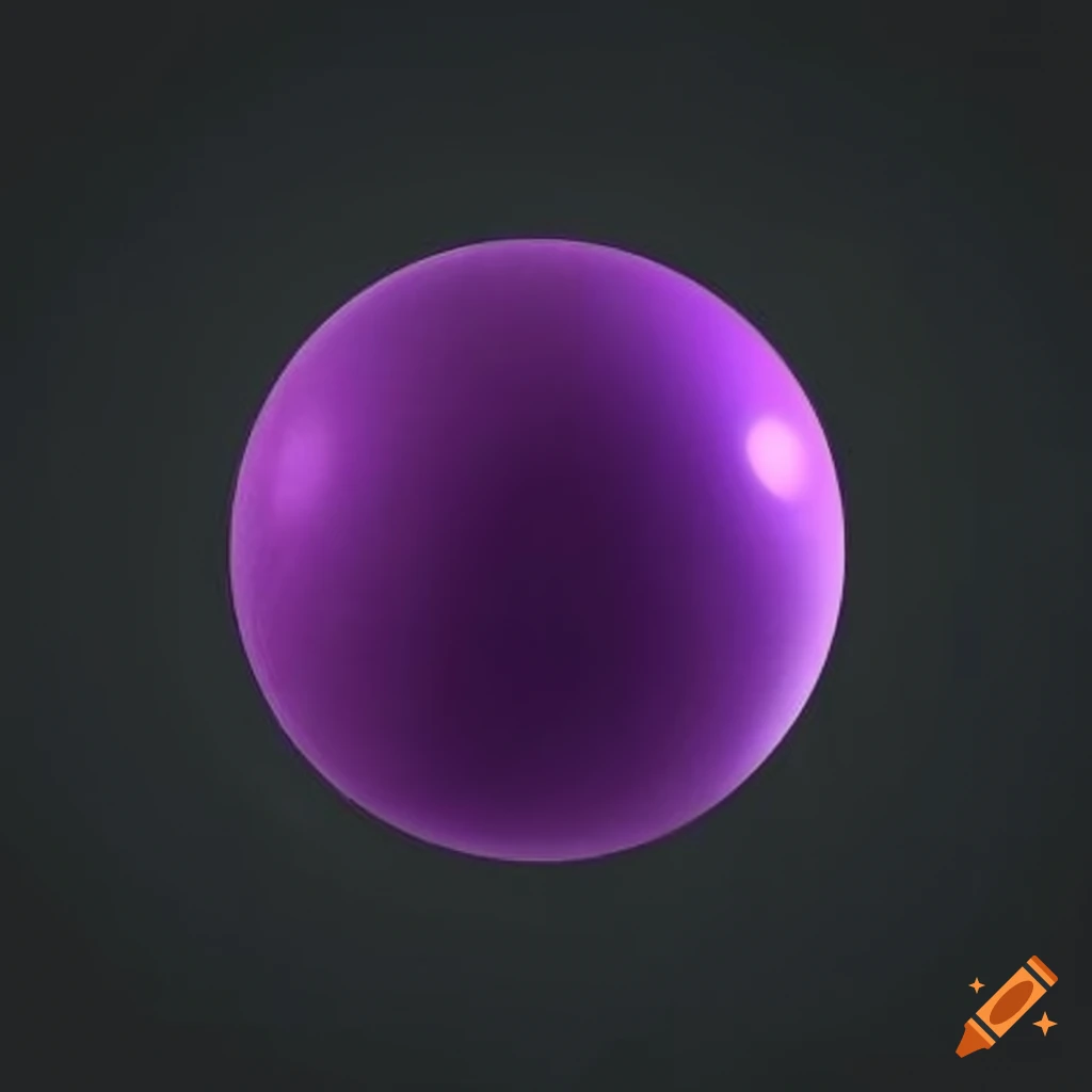Purple round 3d ball on Craiyon