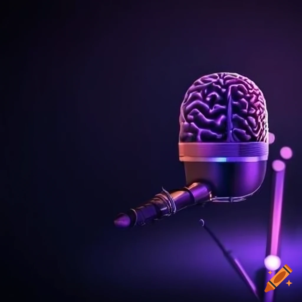 Two men starting a podcast, logo depicting a microphone transforming ...