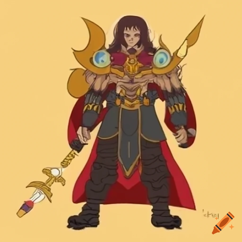 God emperor of mankind full body illustration on Craiyon